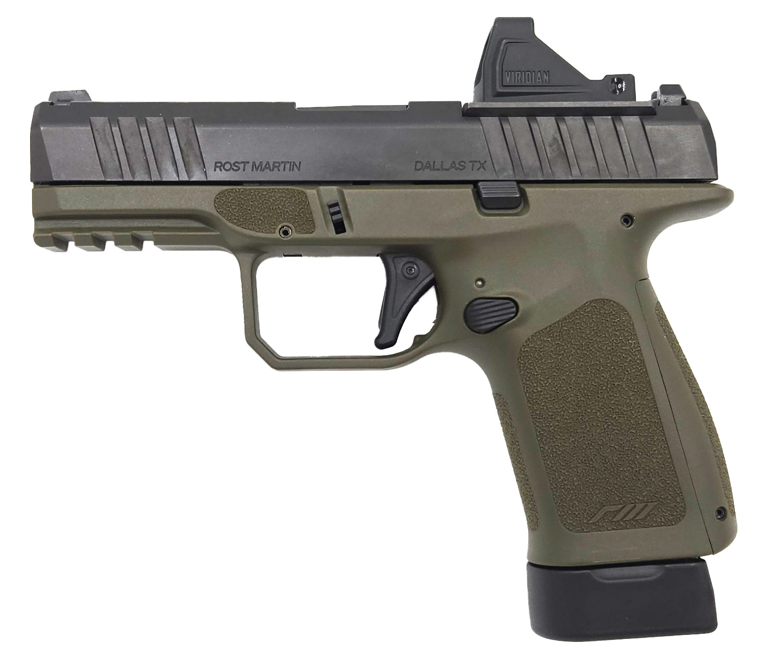Rost Martin RM1C Compact, 9mm, 4" Barrel, 4 Magazines, RFX11 Green Dot ...