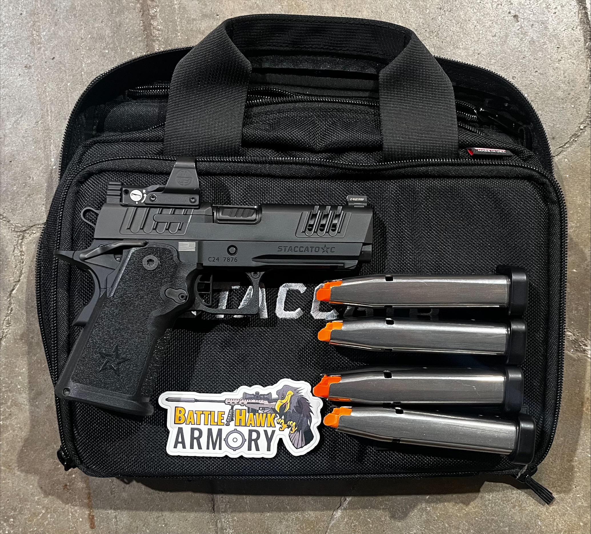 Staccato 2011 C, 9mm, 4.0" Barrel, Compact Grip, DLC Slide & Barrel, X ...