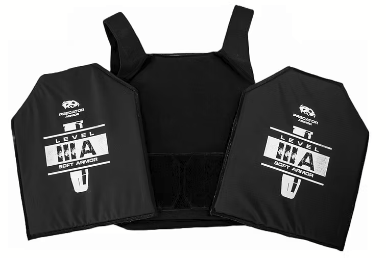 Predator Armor Concealable Carrier Package - Level IIIa Body Armor Kit ...