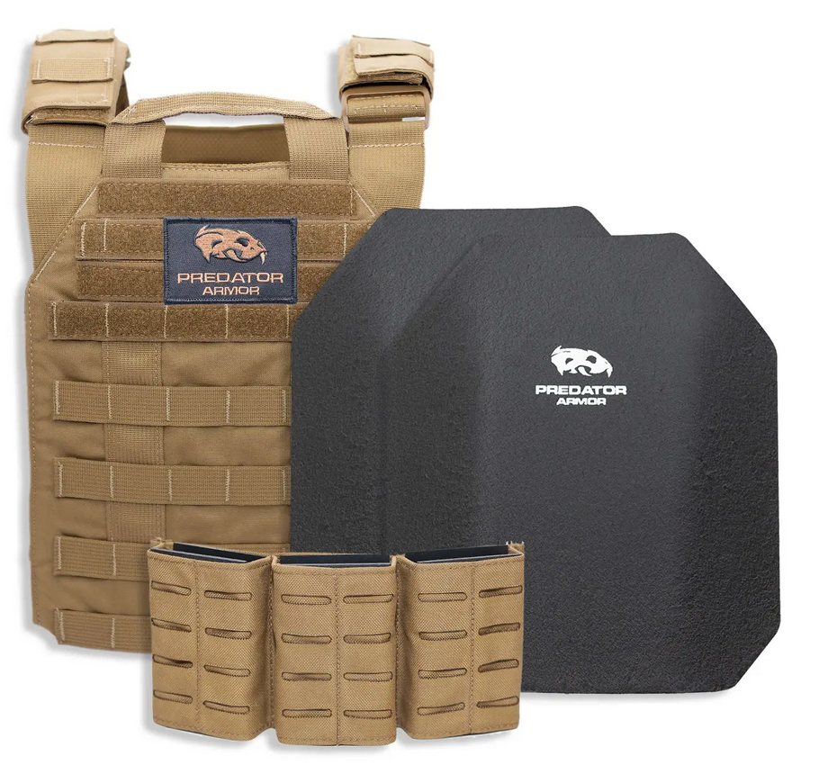 Predator Armor Level III Loaded Bundle - Base Coat - Coyote - Body ...