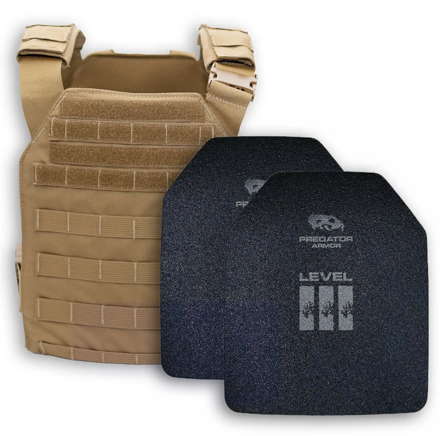 Predator Armor Level III Polyethylene (lightweight) Plate Carrier ...