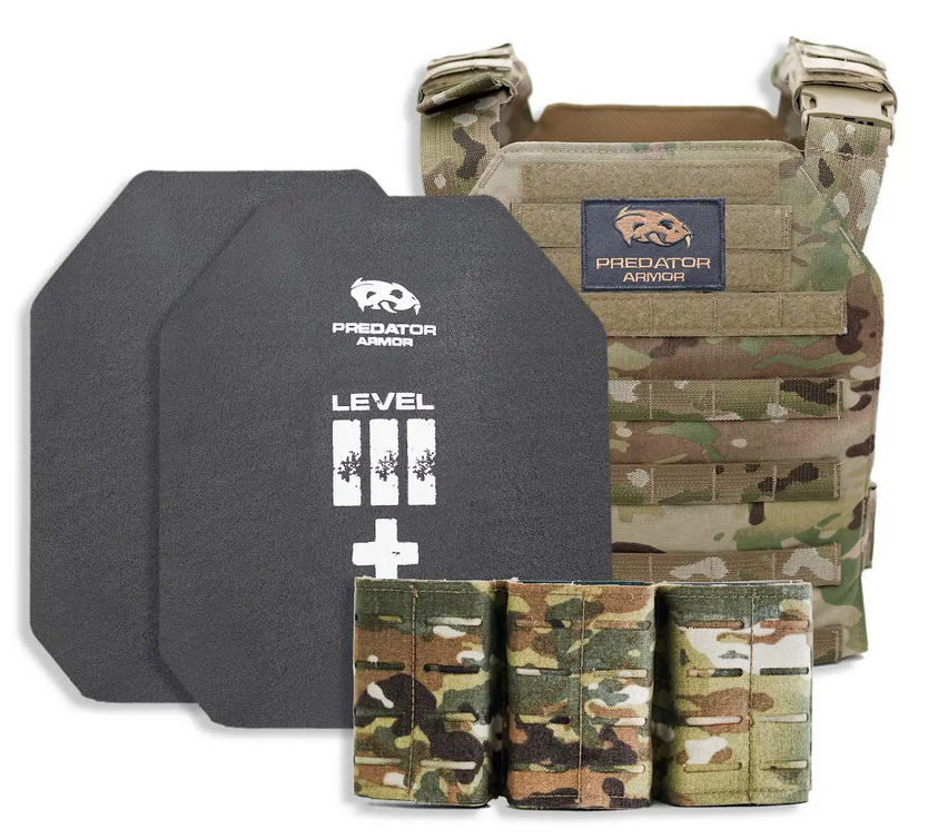 Predator Armor Level III+ Loaded Bundle - Base Coat - Multi-Cam - Body ...