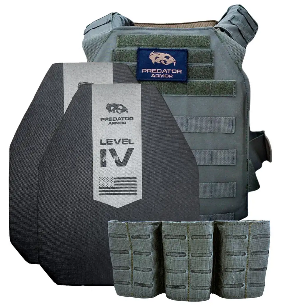 Predator Armor Level IV Loaded Bundle - Ceramic - Ranger Green - Body ...