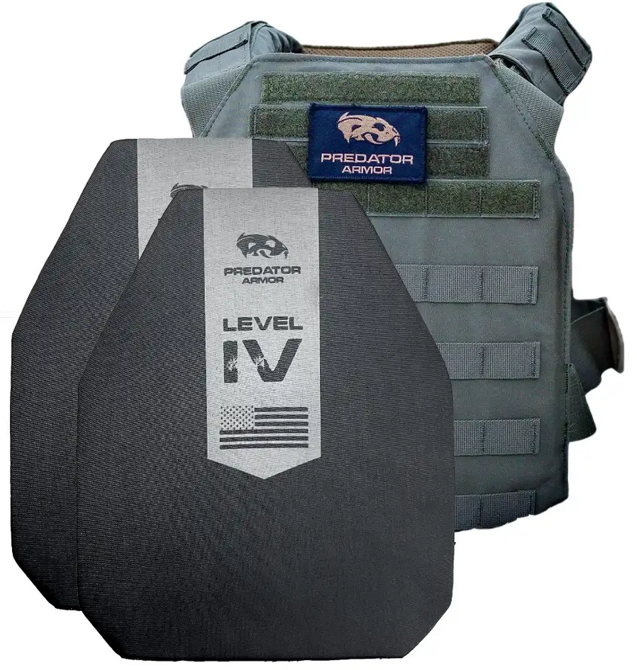 Predator Armor Level IV Plate Carrier Package - Ceramic - Ranger Green ...