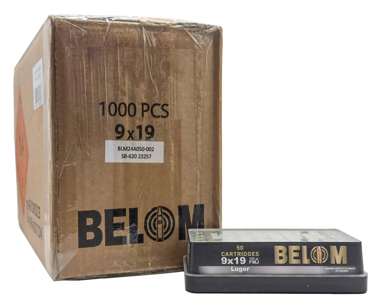 Belom 9mm 124gr FMJ 1000rd Case Ammo - Battlehawk Armory