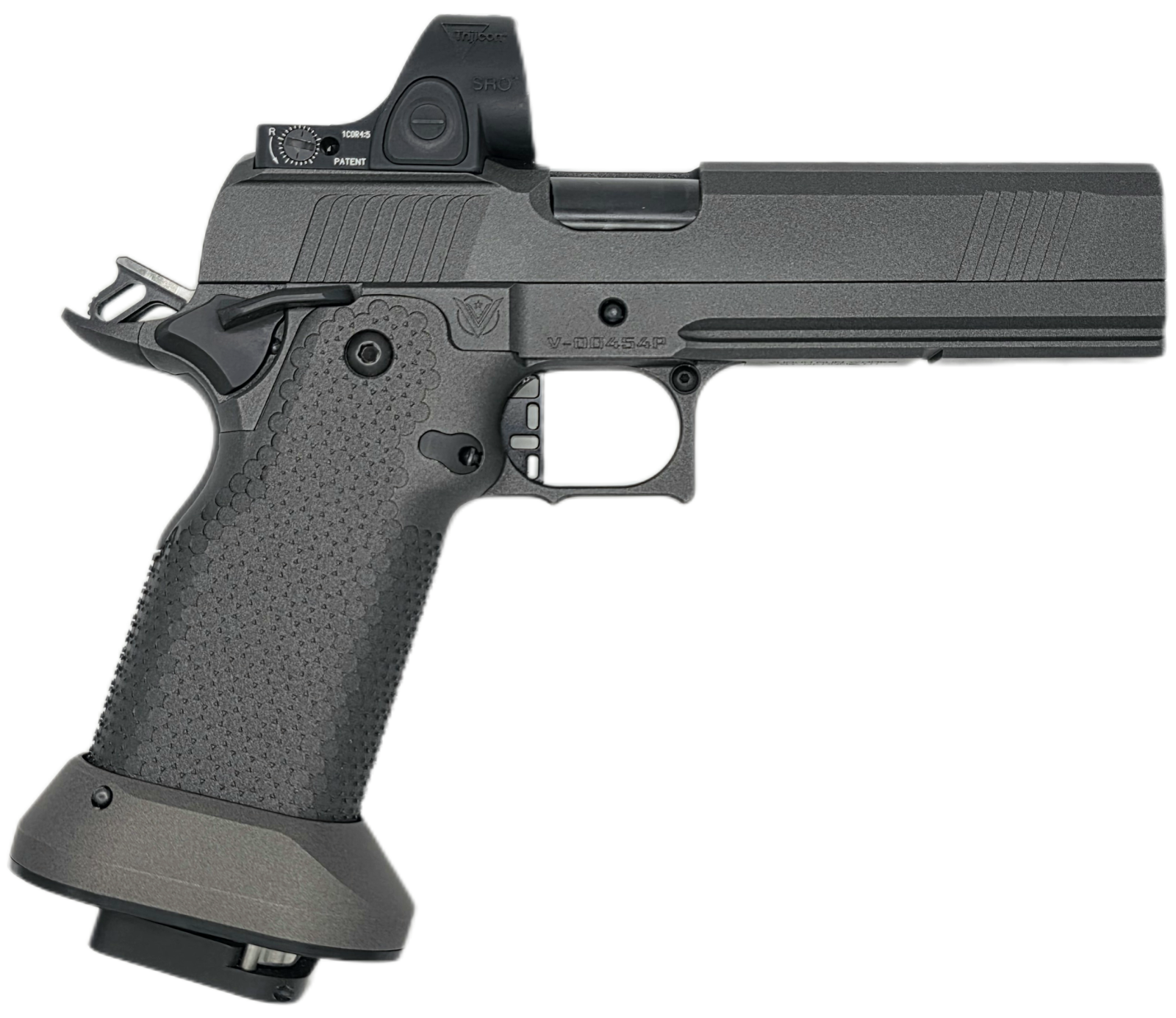 Vudoo Priest 5" LDC Heavy 9mm w/ Trijicon SRO -Battlehawk