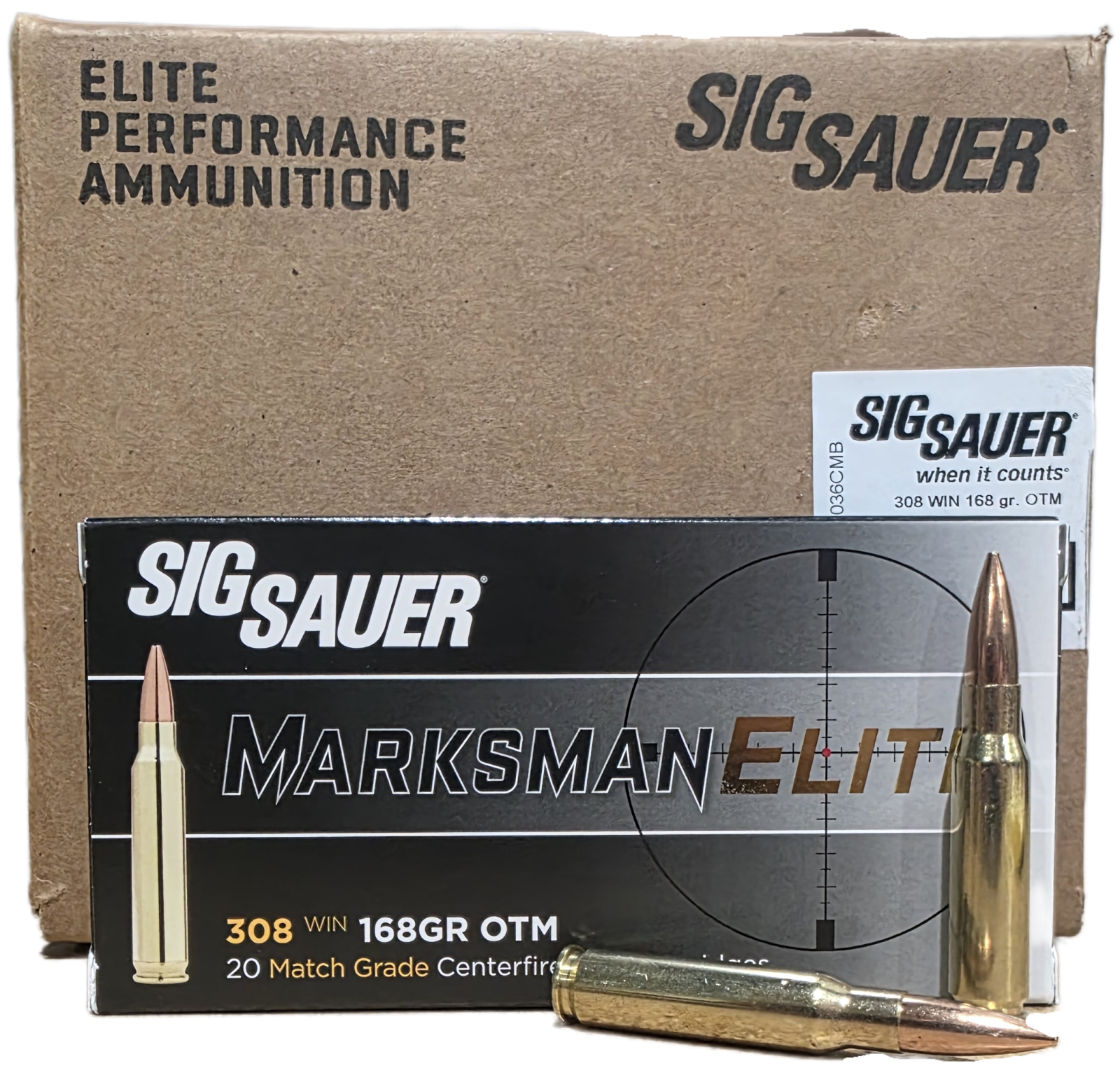 Sig Sauer Elite Match .308 168gr OTM 200rd Case - Battlehawk