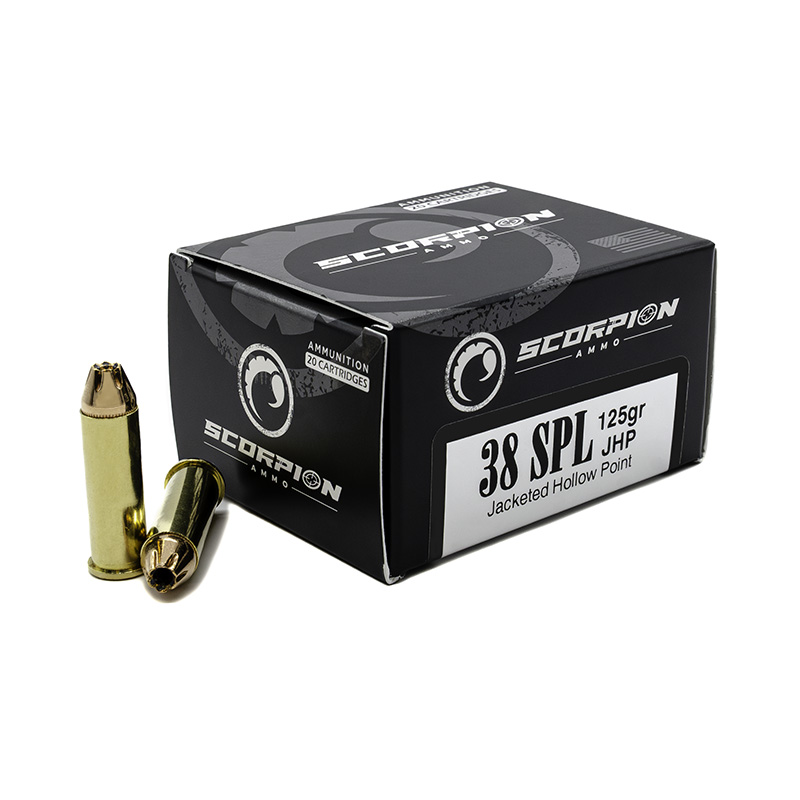Scorpion Ammo 38 Special 125gr JHP Ammunition 20 rd Box | BattleHawk Armory