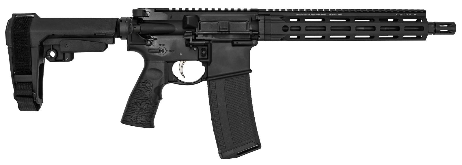 Daniel Defense DD4 P 5.56 11.5" SBA3 | M-LOK AR Pistol Black