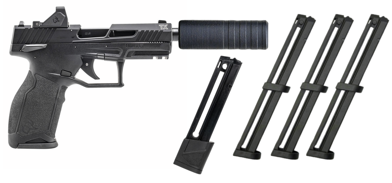 Taurus TX22 Gen 2 T.O.R.O., .22lr, 4.6" Threaded Barrel, 5x Magazines ...