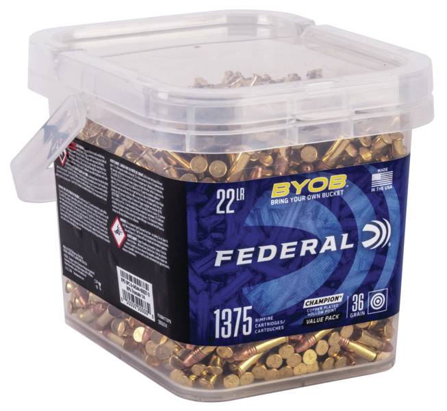 Federal 750BKT1375 BYOB .22 LR 36 Gr Copper Plated Hollow Point 1375 rd ...