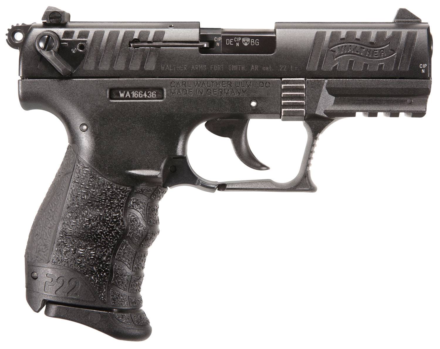 Walther P22 Q .22 LR Pistol – Black, 10+1, Threaded Barrel
