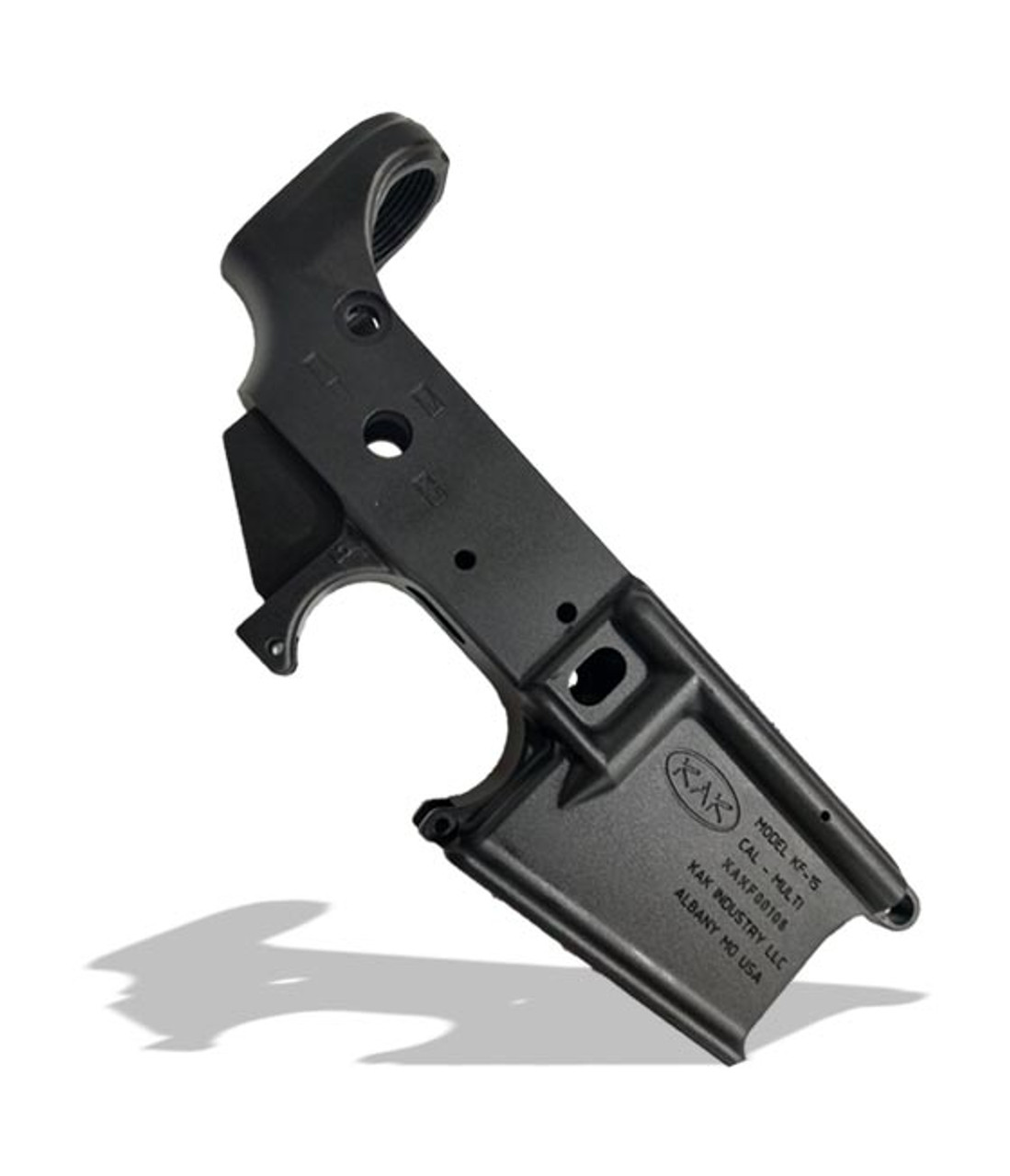 KAK Industry KF-15 Forged AR-15 Stripped Lower, Black - AR Lowers at ...