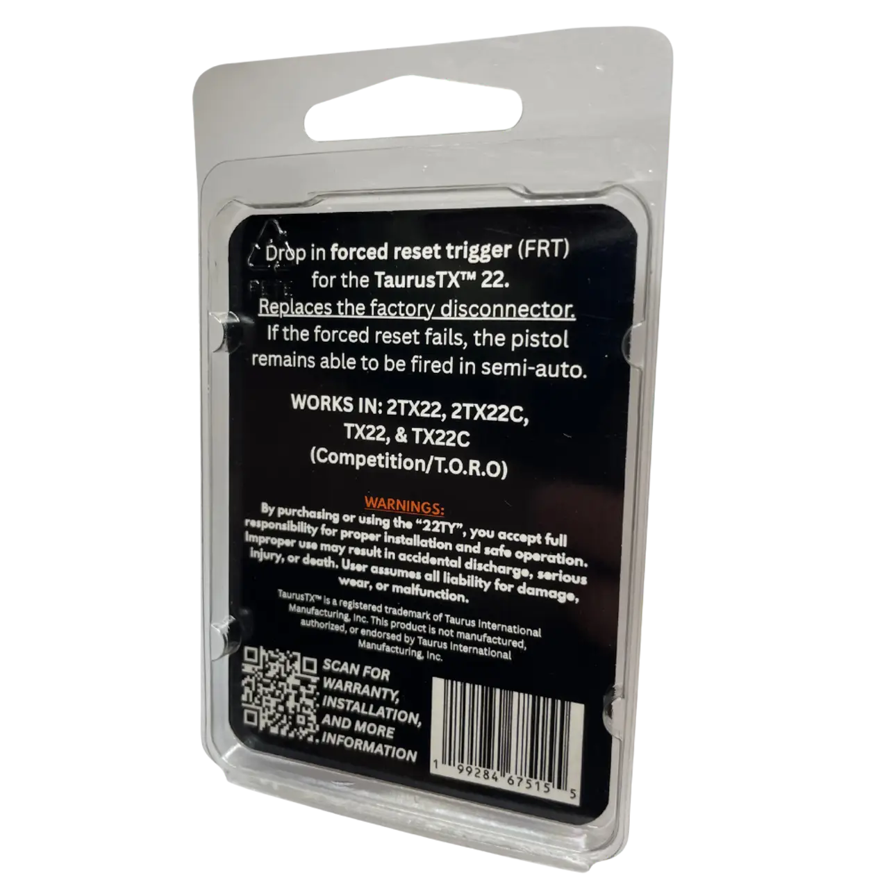 Freedom Finger Triggers Taurus TX22 FRT Forced Reset Trigger Stainless ...